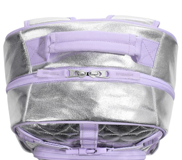 Mackenzie Silver Metallic Hearts Backpacks | Pottery Barn Kids