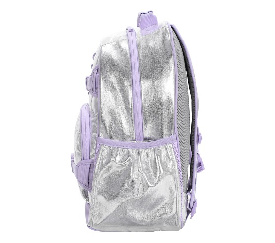 Mackenzie Silver Metallic Hearts Backpacks | Pottery Barn Kids