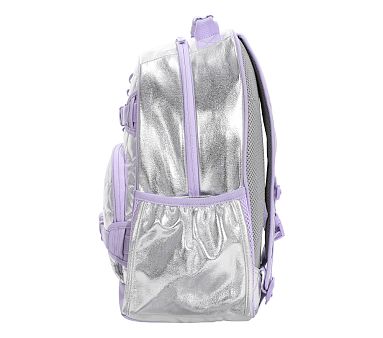 Mackenzie Silver Metallic Hearts Backpacks | Pottery Barn Kids