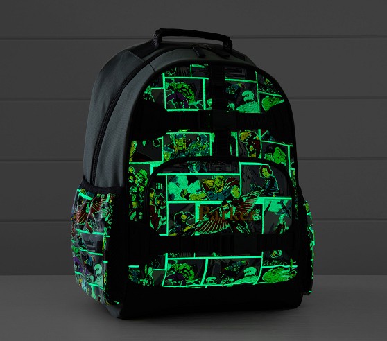 Mackenzie Marvel Comics Glow-in-the-Dark Backpacks | Pottery Barn Kids