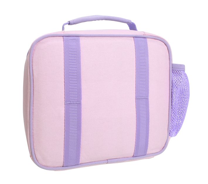 Mackenzie Pink Polka Dots Chenille Lunch Boxes | Pottery Barn Kids