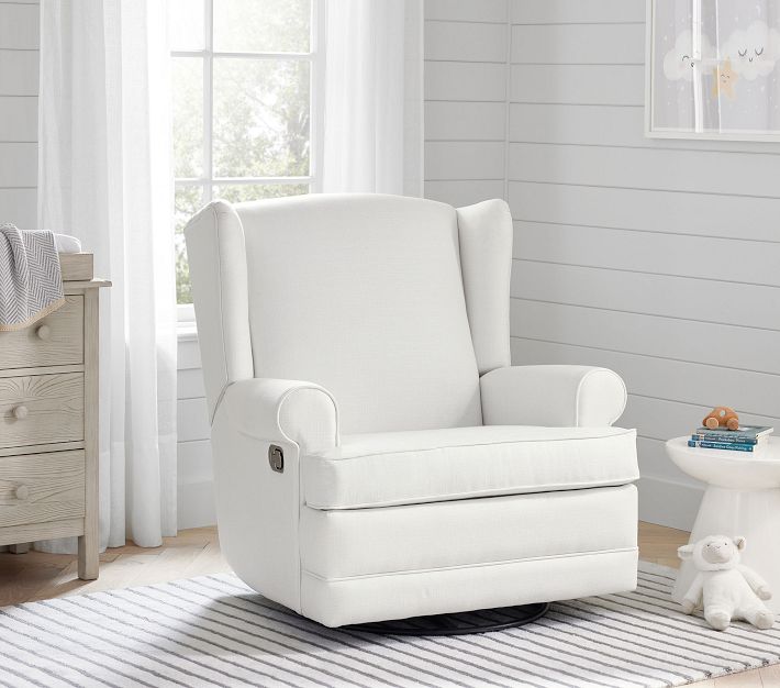 Oversized Wingback Manual & Power Swivel Recliner | Pottery Barn Kids