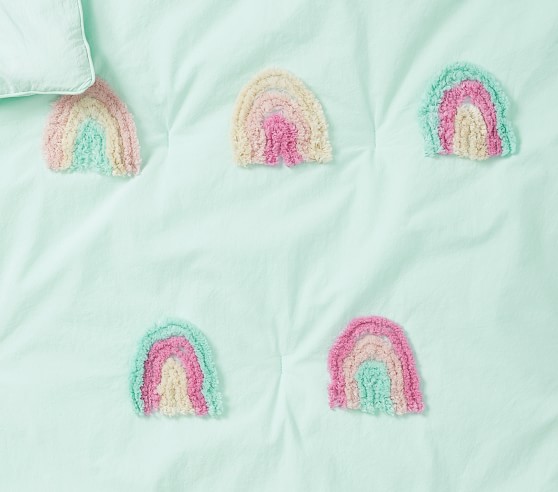 Candlewick Rainbow Comforter Toddler Bedding | Pottery Barn Kids