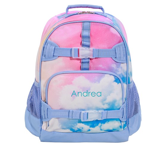 Mackenzie Rainbow Clouds Glitter Backpacks | Pottery Barn Kids