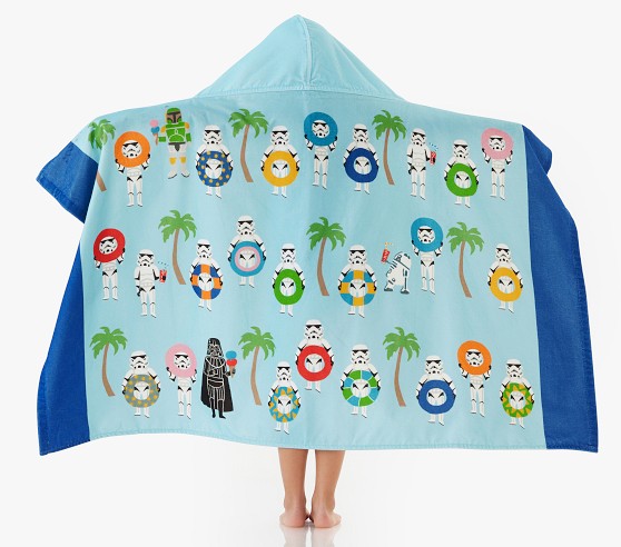 Star Wars™ At the Beach Kid Beach Hooded Towel | Pottery Barn Kids