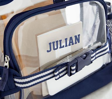 Mackenzie Clear With Navy Trim Backpack | Pottery Barn Kids