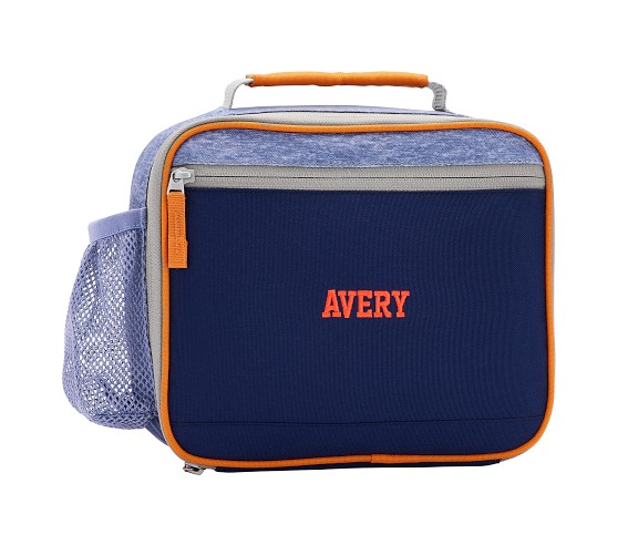Mackenzie Navy/Blue/Orange Colorblock Lunch Boxes | Pottery Barn Kids