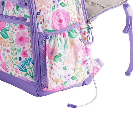 Mackenzie Lavender Floral Blooms Adaptive Backpack | Pottery Barn Kids