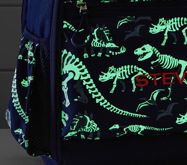 Mackenzie Navy Dino Bones Glow-in-the-Dark Adaptive Backpack & Lunch ...