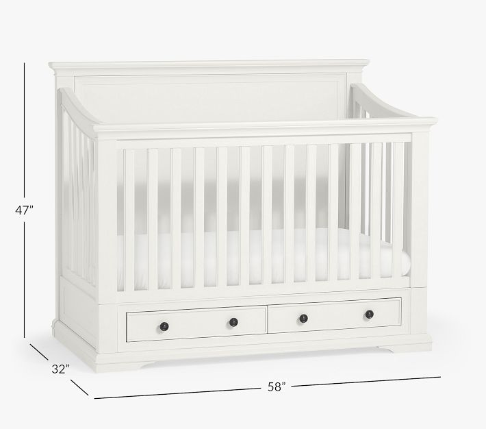 Larkin 4-in-1 Convertible Storage Crib | Pottery Barn Kids