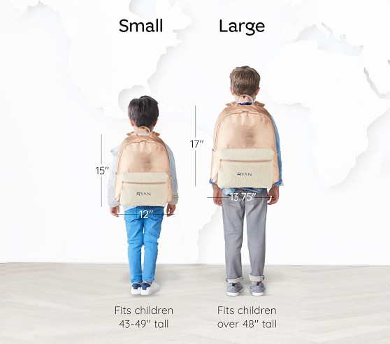 Colby Rose Gold Metallic Sherpa Backpacks | Pottery Barn Kids