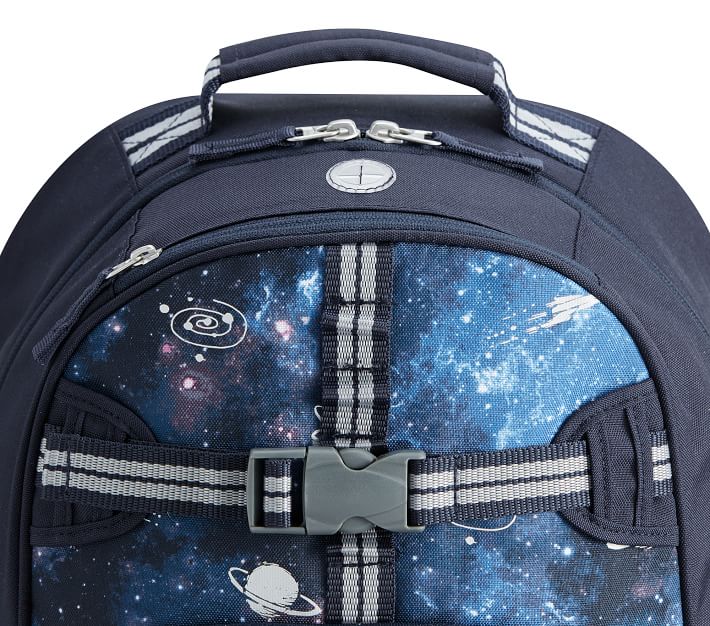 Mackenzie Navy Galaxy Glow-in-the-Dark Backpacks | Pottery Barn Kids