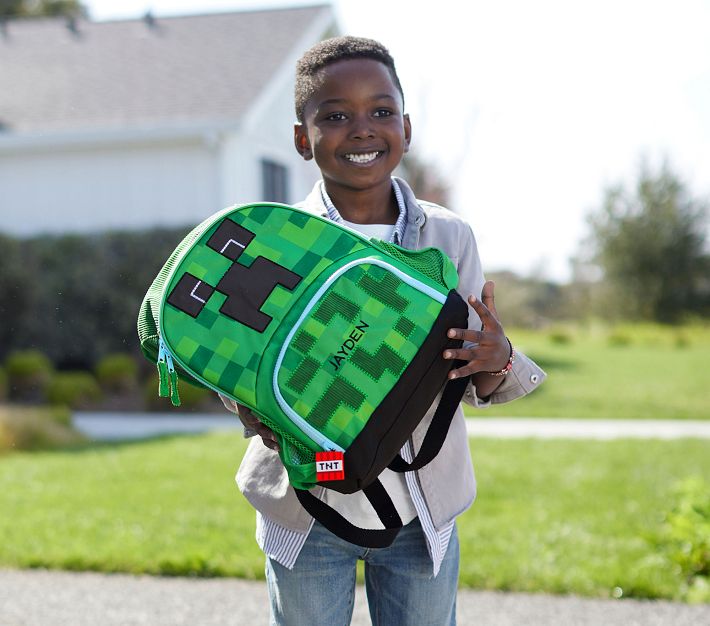 Mackenzie Minecraft™ Creeper Critter Glow-in-the-Dark Backpacks ...