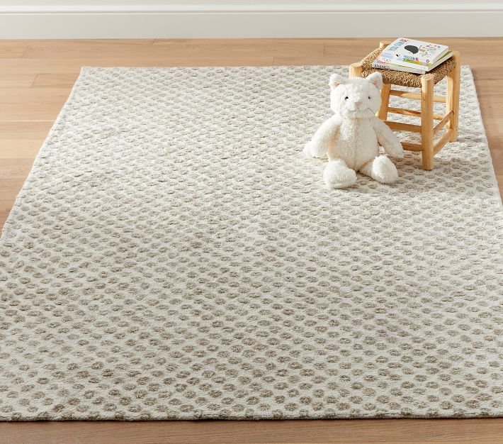 Performance Textured Dot Rug | Pottery Barn Kids
