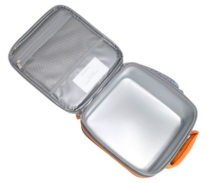 Mackenzie Navy/Blue/Orange Colorblock Lunch Boxes | Pottery Barn Kids