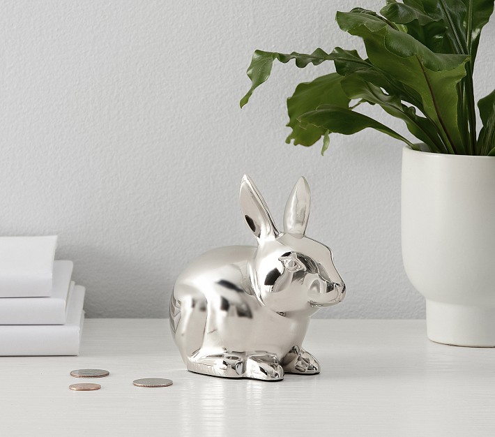 Silver Bunny Bank | Pottery Barn Kids