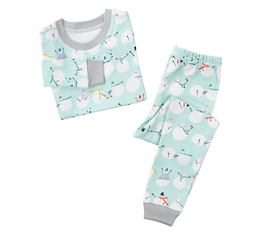 Snowman Tight Fit Kids Christmas Pajamas | Pottery Barn Kids