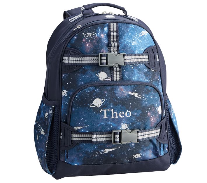 Mackenzie Navy Galaxy Glow-in-the-Dark Backpacks | Pottery Barn Kids