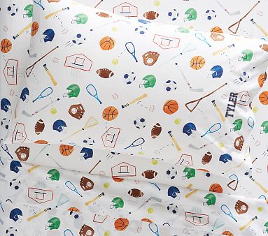Organic Tyler Sports Kids' Sheet Set | Pottery Barn Kids