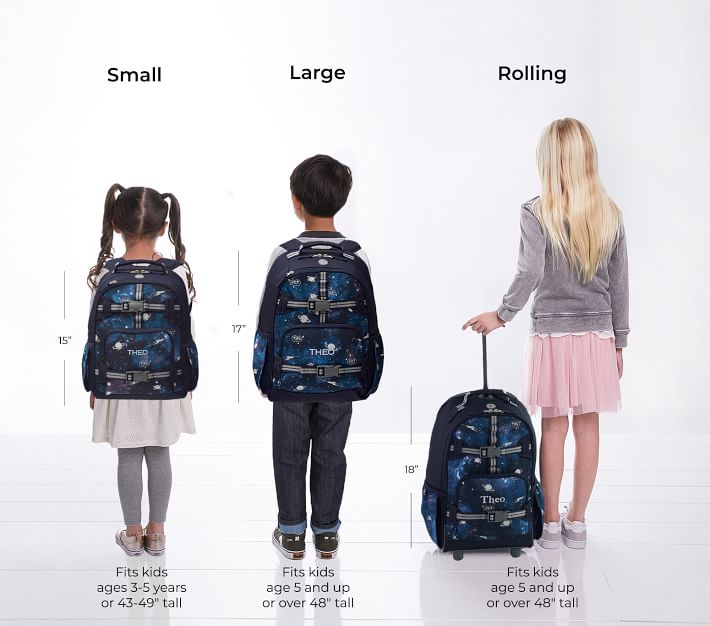 Mackenzie Navy Galaxy Glow-in-the-Dark Backpacks | Pottery Barn Kids