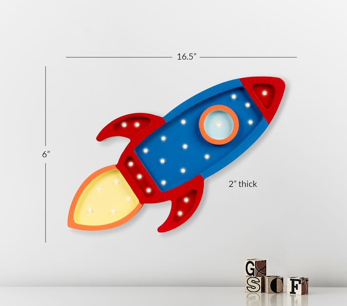 Little Lights Rocket Lamp | Pottery Barn Kids