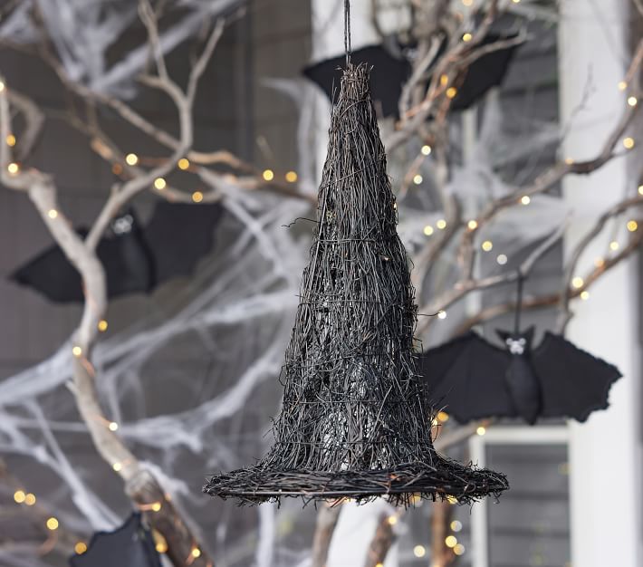 Black Vine Floating Witch Hats, Set of 3 | Pottery Barn Kids