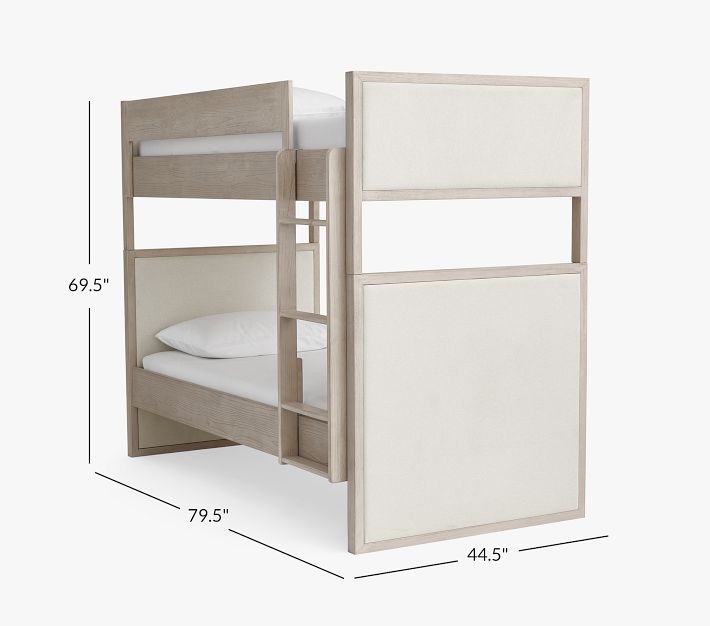 Costa Upholstered Single-Over-Single Bunk Bed | Pottery Barn Kids