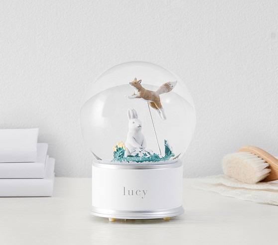 Ramona Bunny Musical Light-Up Snow Globe | Pottery Barn Kids