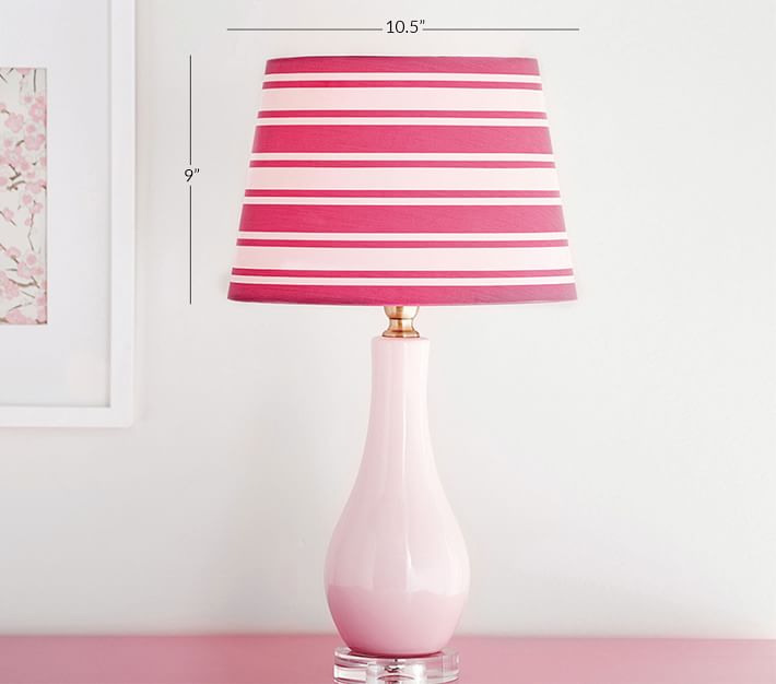 Bright Pink Charlie Rugby Shade | Kids Lamp | Pottery Barn Kids