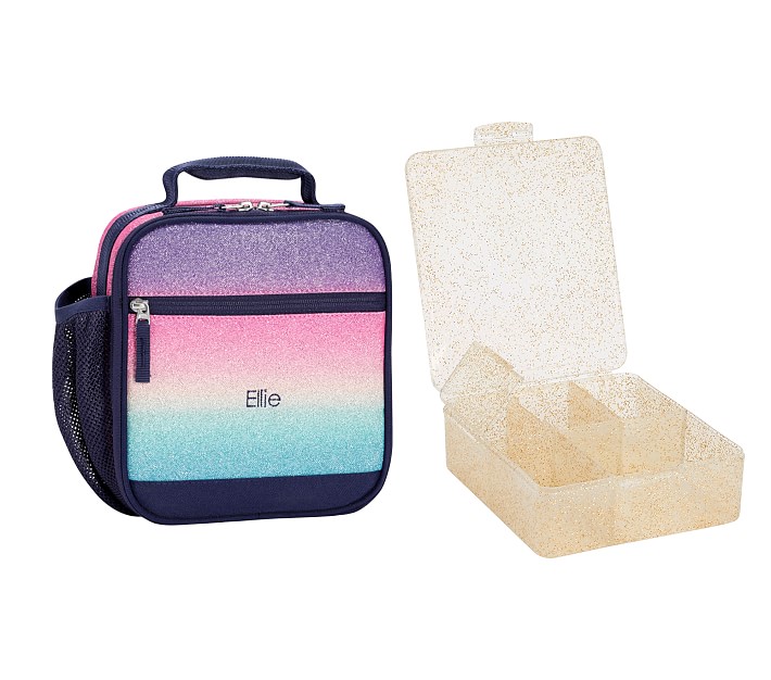Mackenzie Rainbow Ombre Sparkle Glitter Lunch & Bento Bundle, Set of 2 | Pottery Barn Kids
