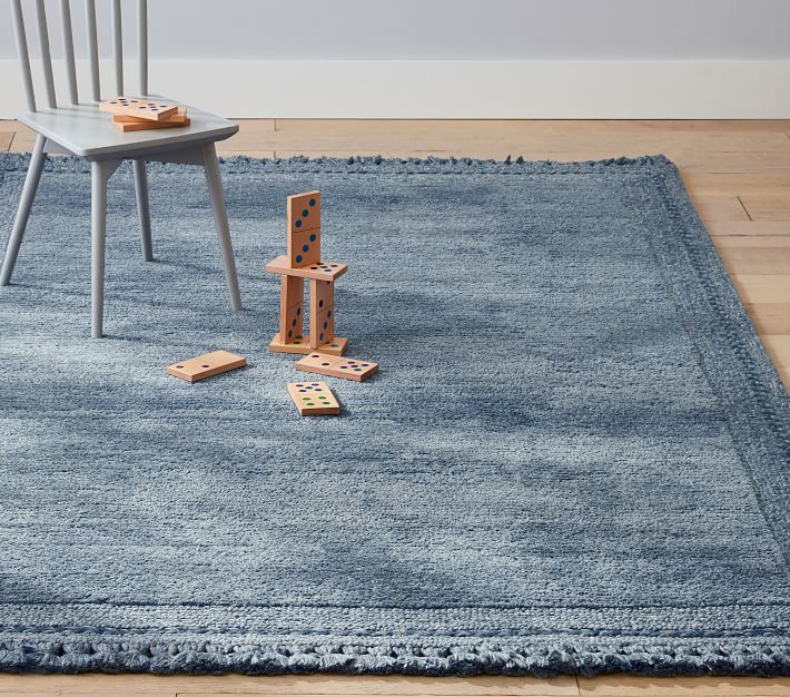 Stain Resistant Braided Border Rug | Pottery Barn Kids