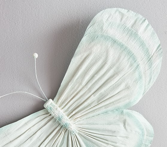 Aqua Crepe Paper Butterflies, Set of 2 | Pottery Barn Kids