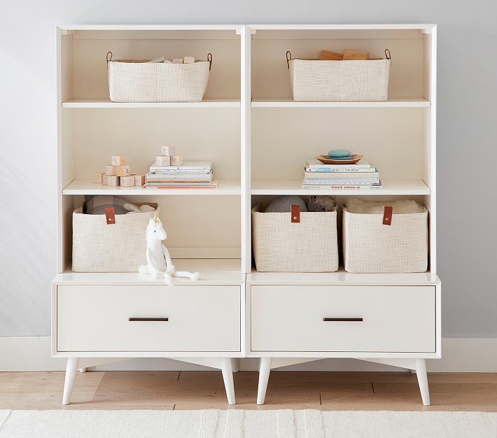 west elm x pbk Mid-Century 2 Hutch & 2 Drawer Base Wall System ...