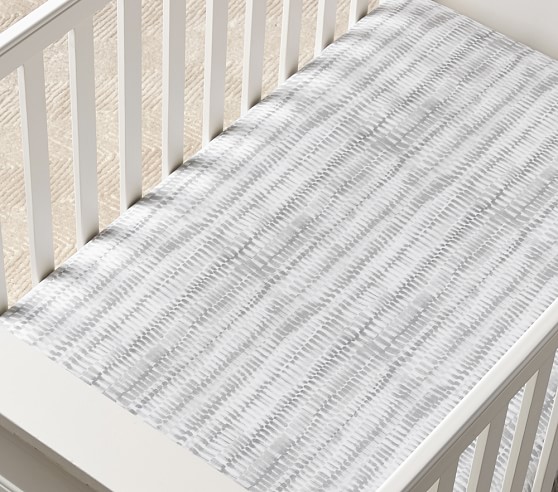 Unisex Brushstroke Crib Sheets | Pottery Barn Kids