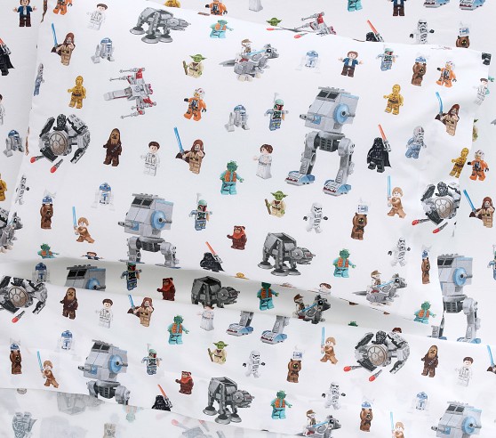 LEGO® Star Wars™ Minifig Organic Sheet Set | Pottery Barn Kids