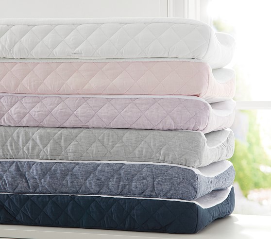 Belgian Flax Linen Changing Pad | Changing Table Pad | Pottery Barn Kids