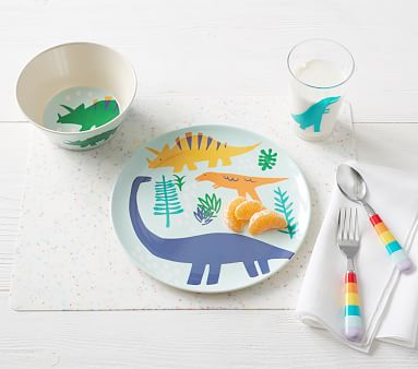 Bamboo Dinosaur Friends Bowl | Pottery Barn Kids