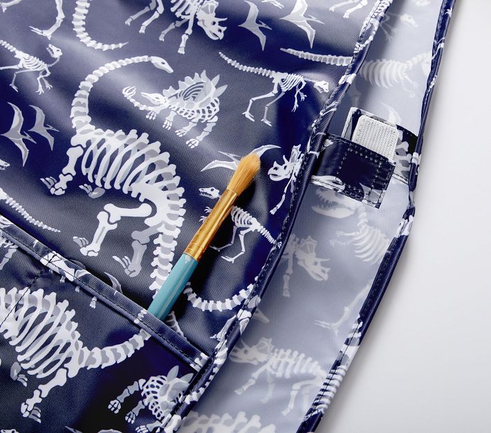 Navy Dino Bones Art Smock | Pottery Barn Kids