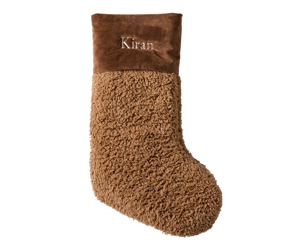 Sherpa Cozy Critter Christmas Stocking Collection | Pottery Barn Kids