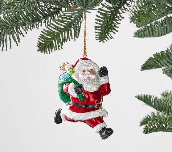Santa Mercury Ornaments | Pottery Barn Kids