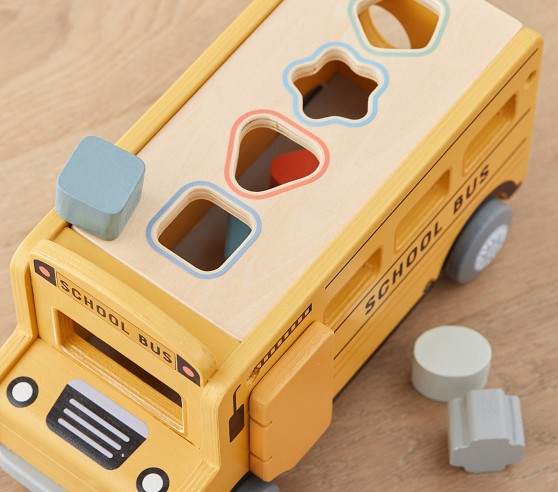 School Bus Shape-Sorter Pull Toy | Pottery Barn Kids