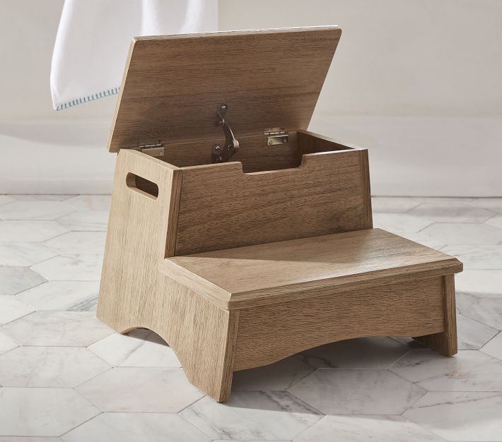 Seadrift Storage Step Stool | Pottery Barn Kids