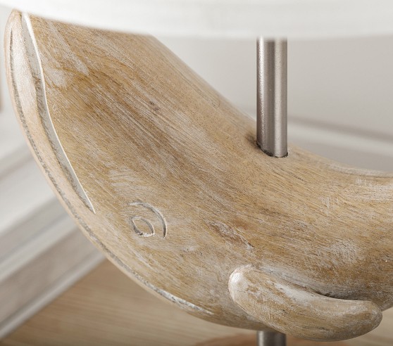Carved Wood Whale Table Lamp | Pottery Barn Kids