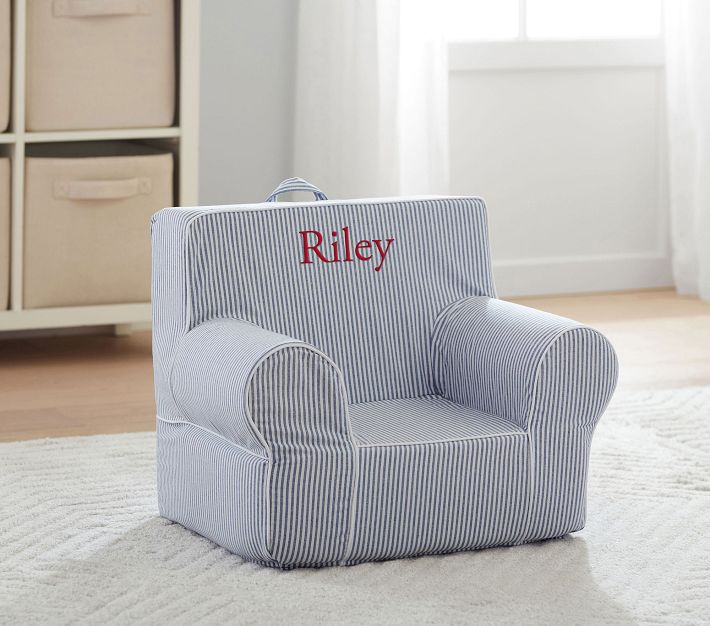 My First Anywhere Chair®, Navy Oxford Stripe | Pottery Barn Kids
