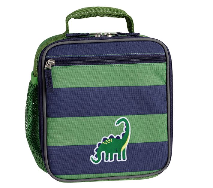 Fairfax Green & Navy Stripe Classic Kids Lunch Box | Pottery Barn Kids