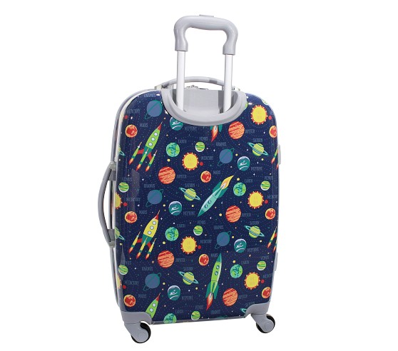 Navy Solar System Hard Sided Spinner Kids Luggage | Pottery Barn Kids