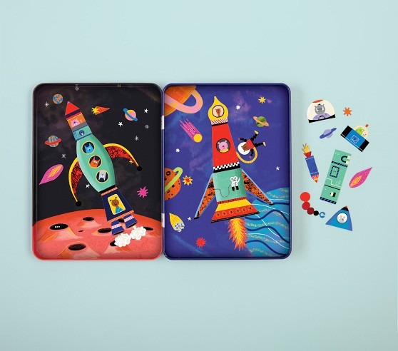 Petit Collage Magnetic Play Set: Rocket Ships | Pottery Barn Kids