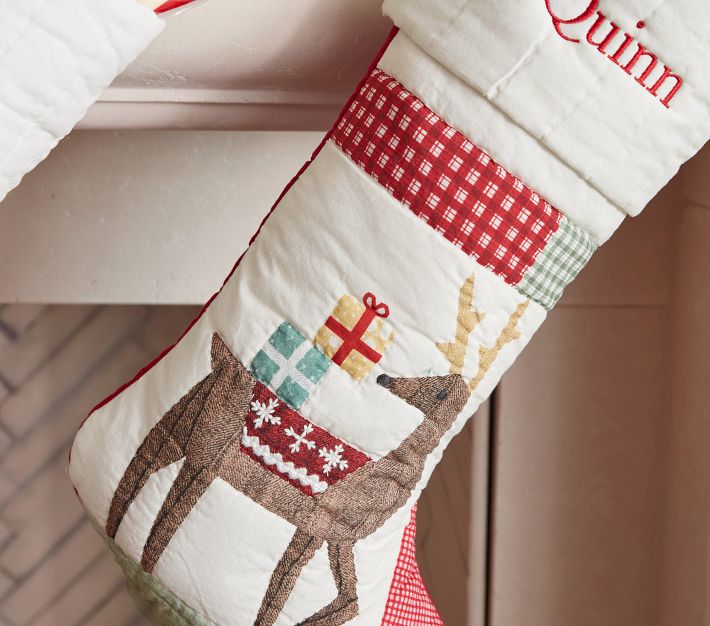 Heirloom Quilted Christmas Stocking Collection | Pottery Barn Kids