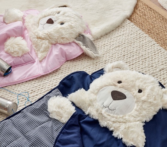 Shaggy Head Bear Kids Sleeping Bag | Pottery Barn Kids