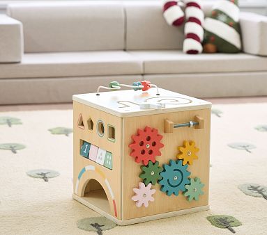 Wooden Busy Cube | Pottery Barn Kids